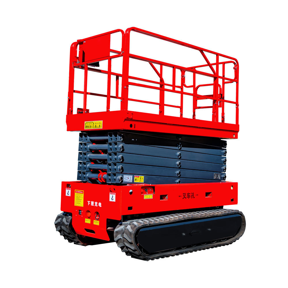 2 Ton Electric Lifts Working Platform Self Propelled Scissor Crawler Lift